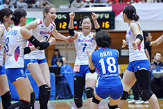 2014/15 V・チャレンジリーグ 試合結果詳細 (KUROBEアクアフェアリーズ戦）| PFUブルーキャッツ