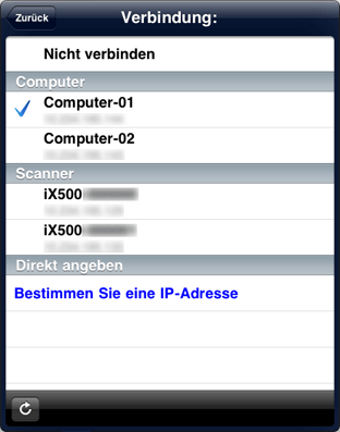 Verbindung mit einem Computer